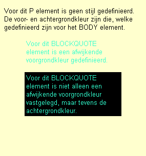 Handleiding HTML - Voorbeelden color eigenschap